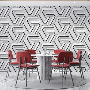 Gold Decor 3D White Panels. Shaded and Glossy Geometric Modules ...