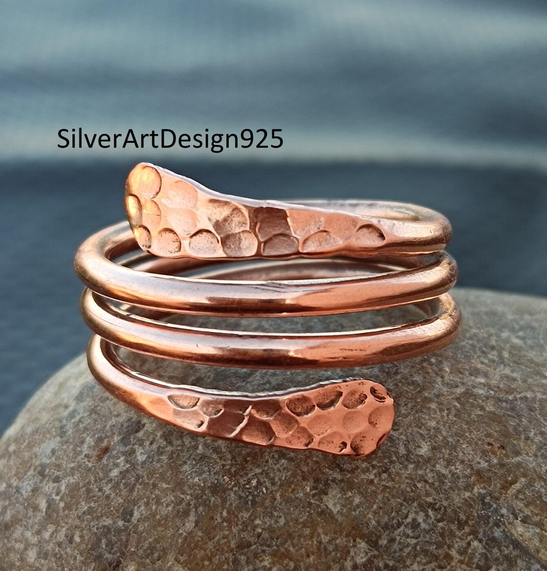 Solid Copper Adjustable Ring, 100% Solid Copper Ring, Handmade Ring ...