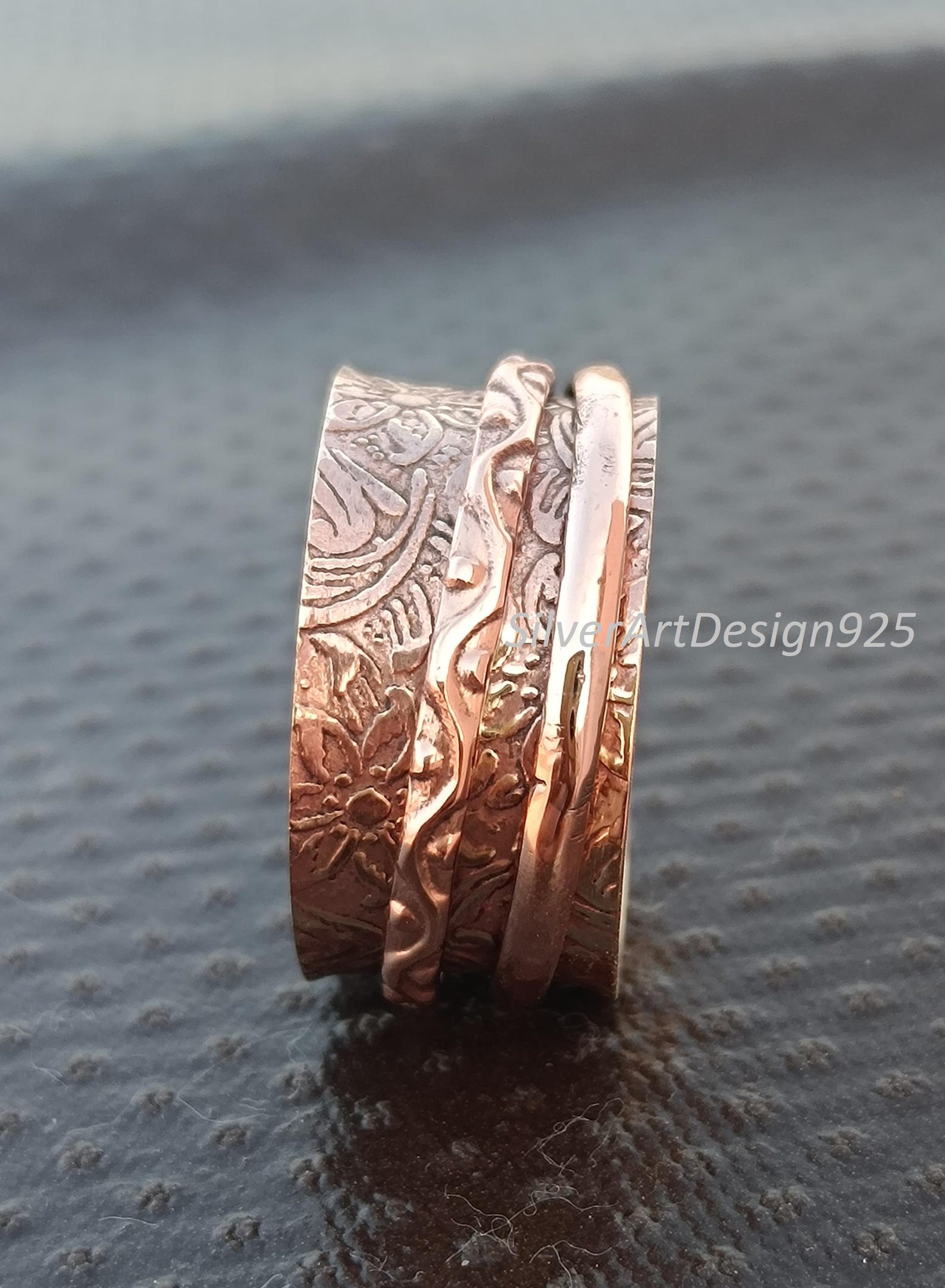 Solid Copper Spinner Ring, 100% Solid Copper Ring, Handmade Ring ...