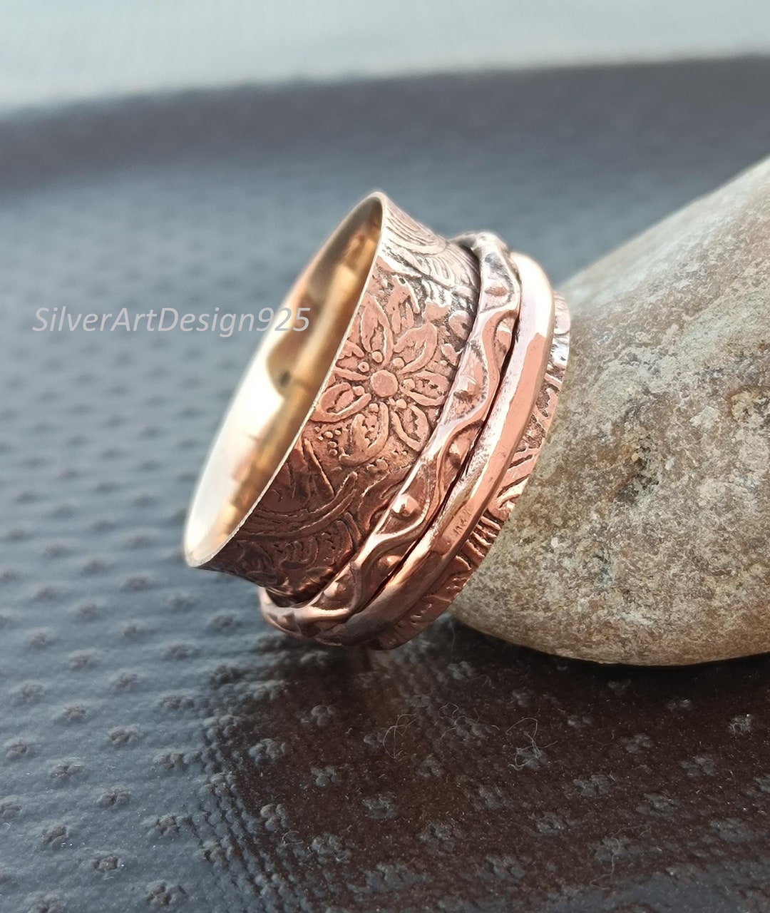 Solid Copper Spinner Ring, 100% Solid Copper Ring, Handmade Ring ...