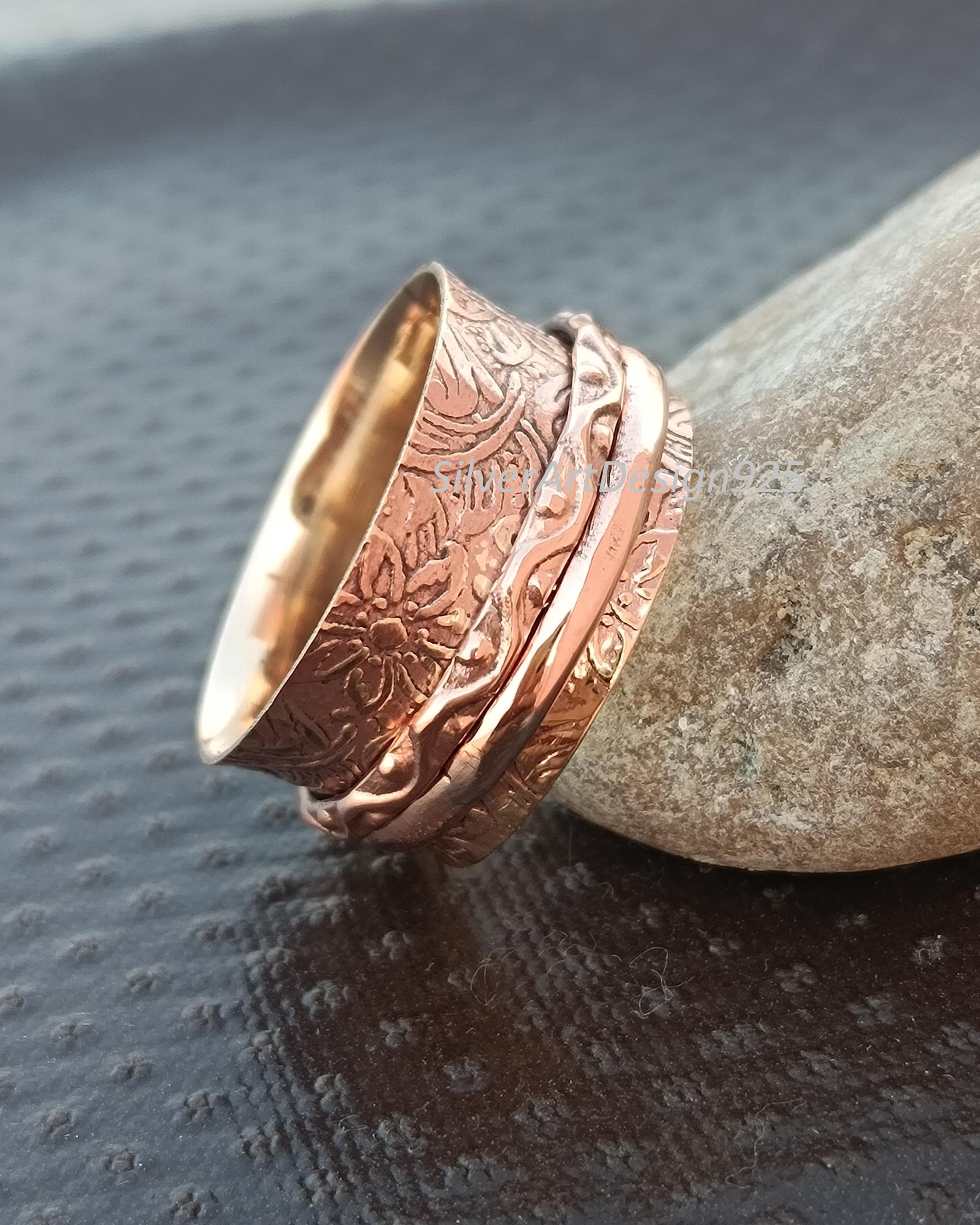 Solid Copper Spinner Ring, 100% Solid Copper Ring, Handmade Ring ...