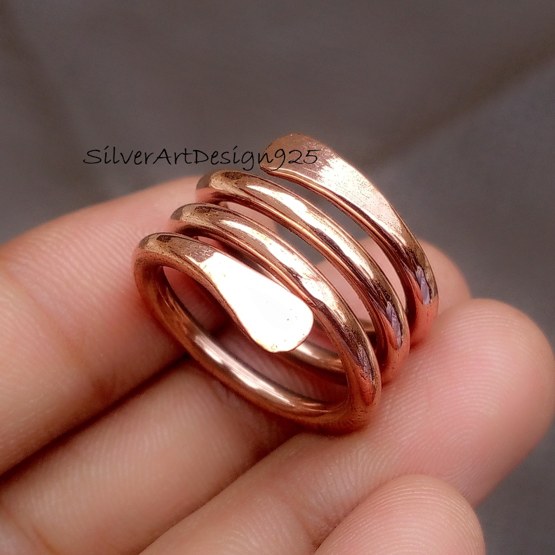 Natural Copper Ring, Solid Copper Ring, Designer Rings, Chunky Ring ...