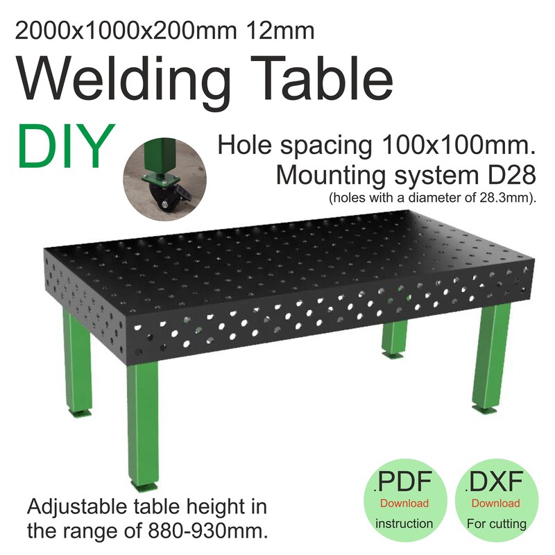 Welding Table Plans - Etsy