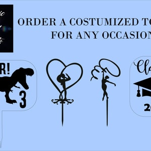 Cake Topper Personalized Cake Topper Name and Age Birthday - Etsy