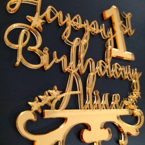 Cake Topper Personalized Cake Topper Name and Age Birthday - Etsy