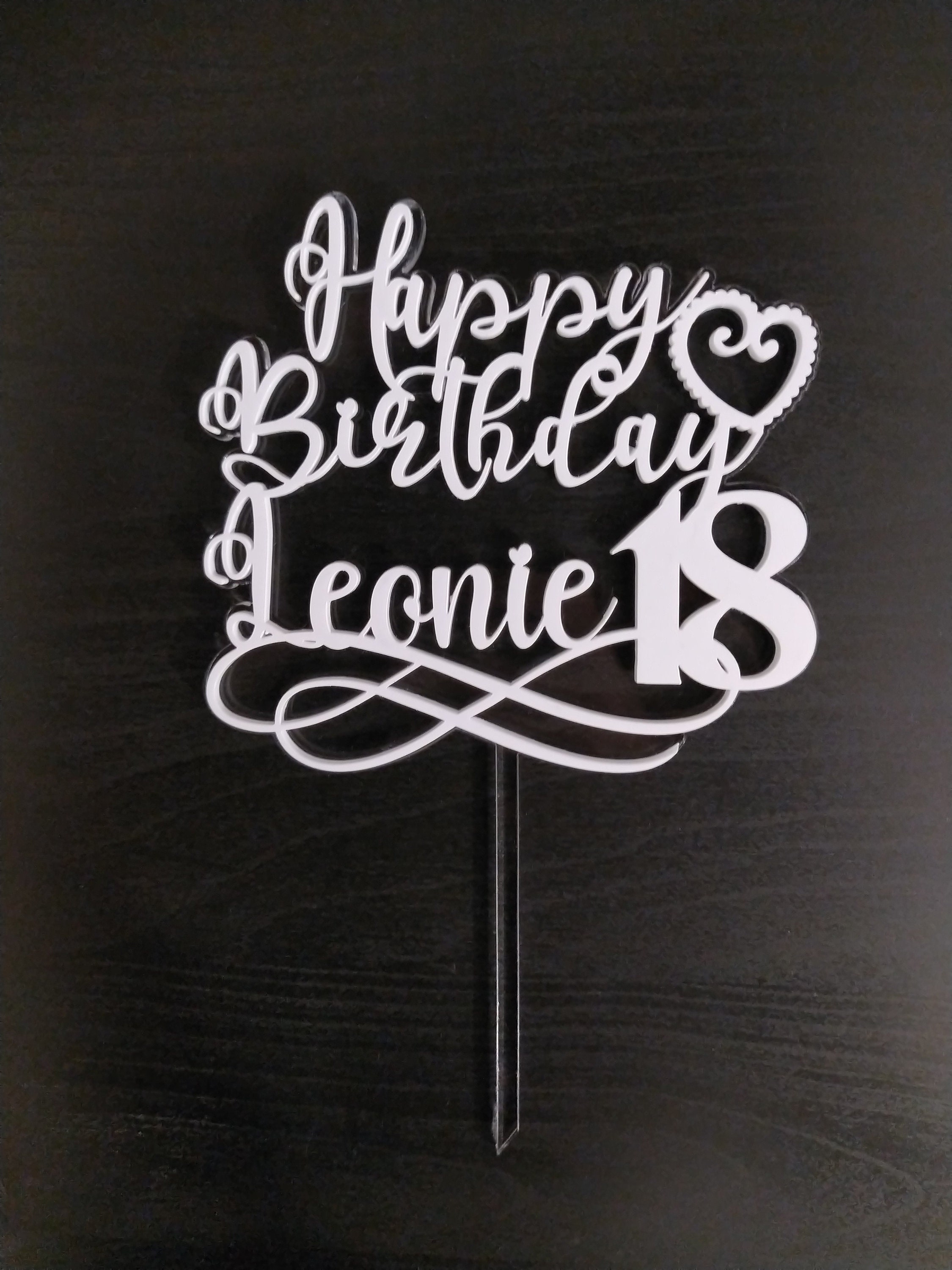 Cake Topper Personalized Cake Topper Name and Age Birthday - Etsy