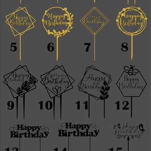 Cake Topper Personalized Cake Topper Name and Age Birthday - Etsy