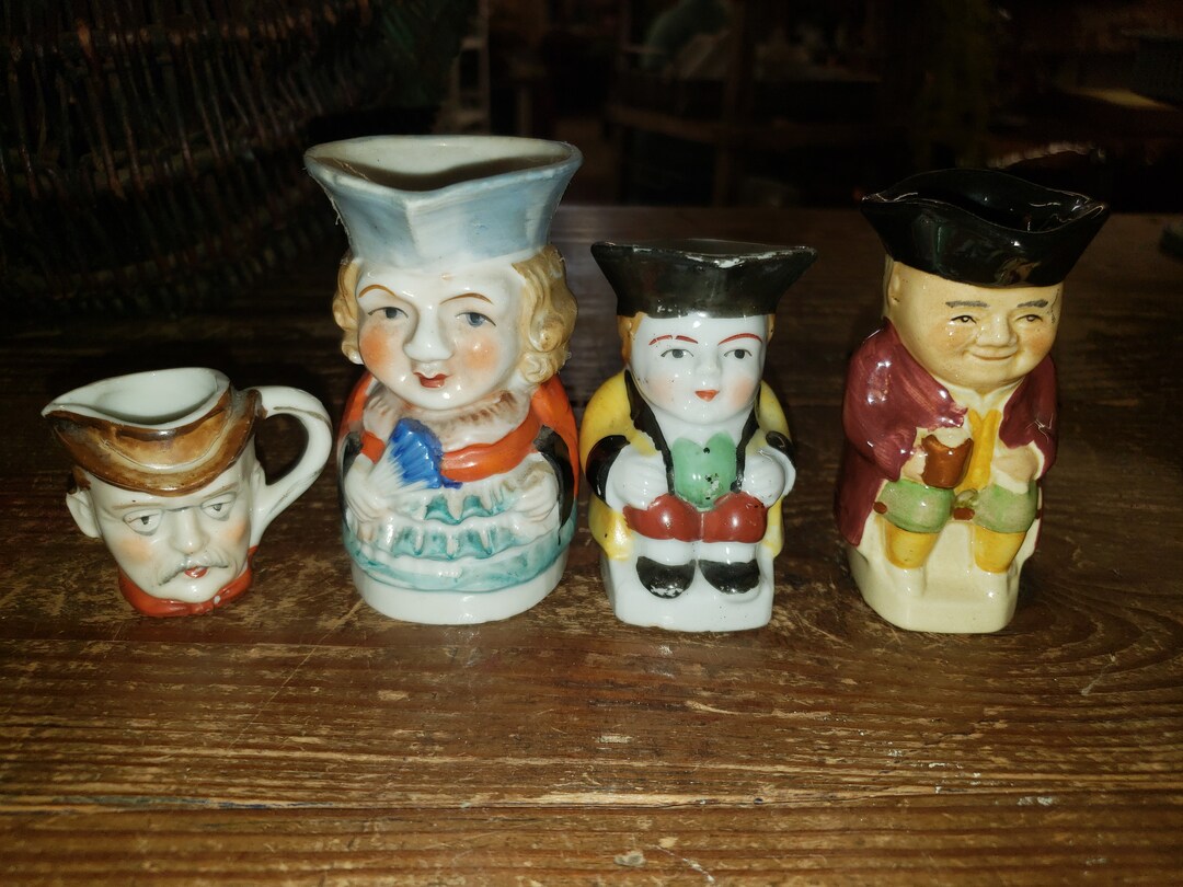 Four Small Toby Mugs - Etsy