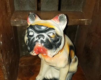 Vintage Chalkware Bulldog by Jan Allan 1940s - Etsy