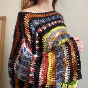 Crochet Sweater, Crochet Eye Sweater, Third Eye Sweater, Oversize ...