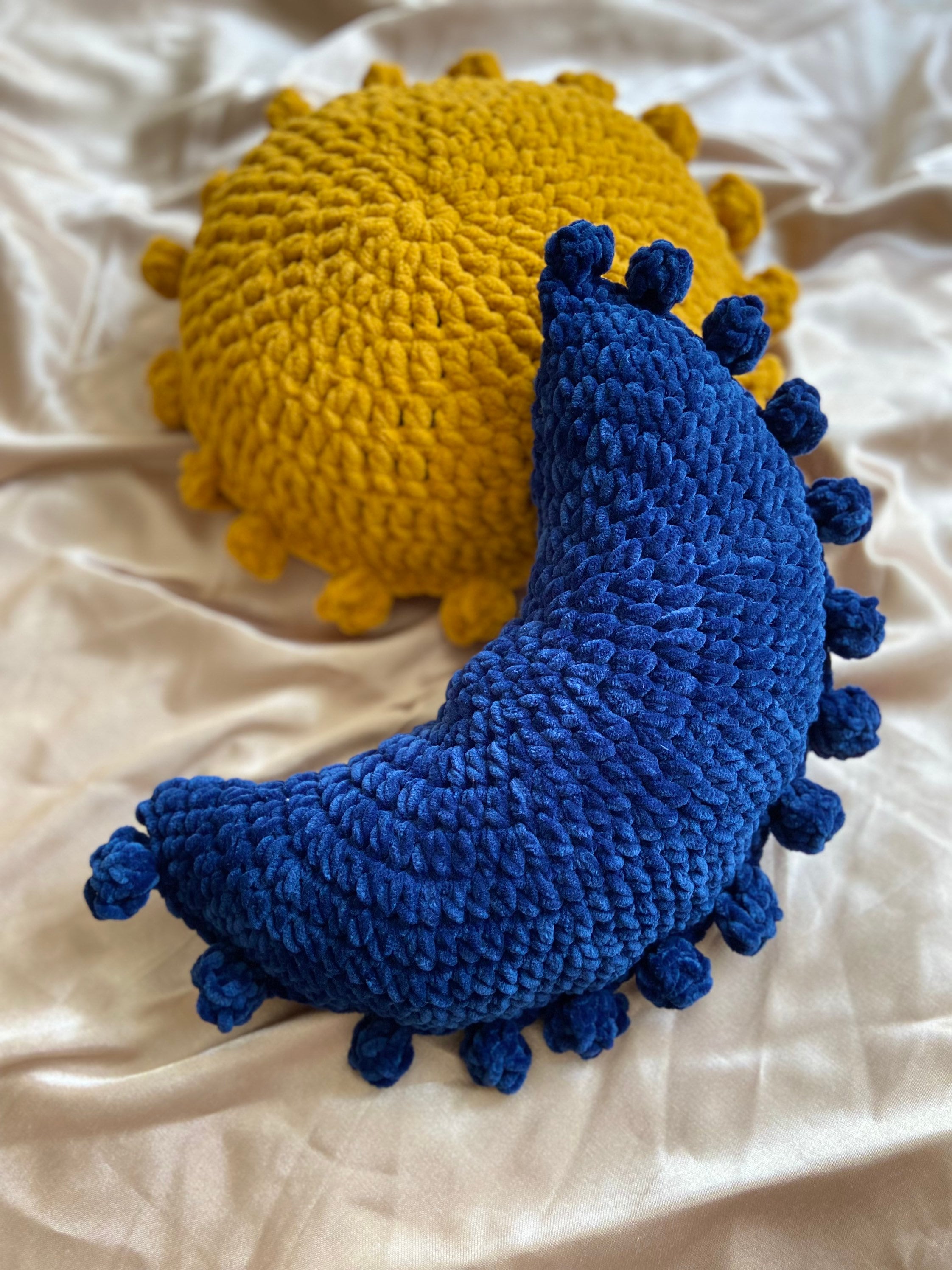 Velvet Moon Pillow Crochet Pillow Bohemian/retro/witchy - Etsy