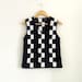 Wednesday Vest, Crochet Checkered Vest, Black and White Blocked Vest ...