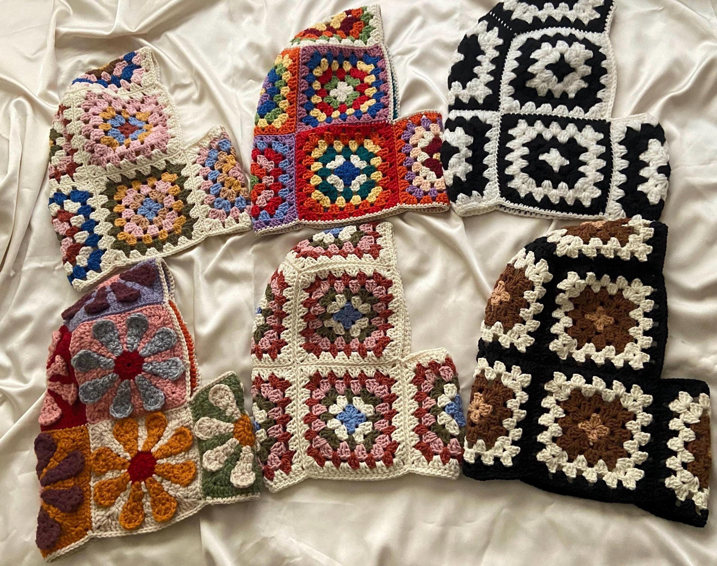 Crochet Balaclava, Granny Square Balaclava, 6 Different Color Balaclava ...