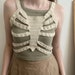 Crochet Skeleton Top, Skeleton Corset, Halloween Knit Top, Grunge ...