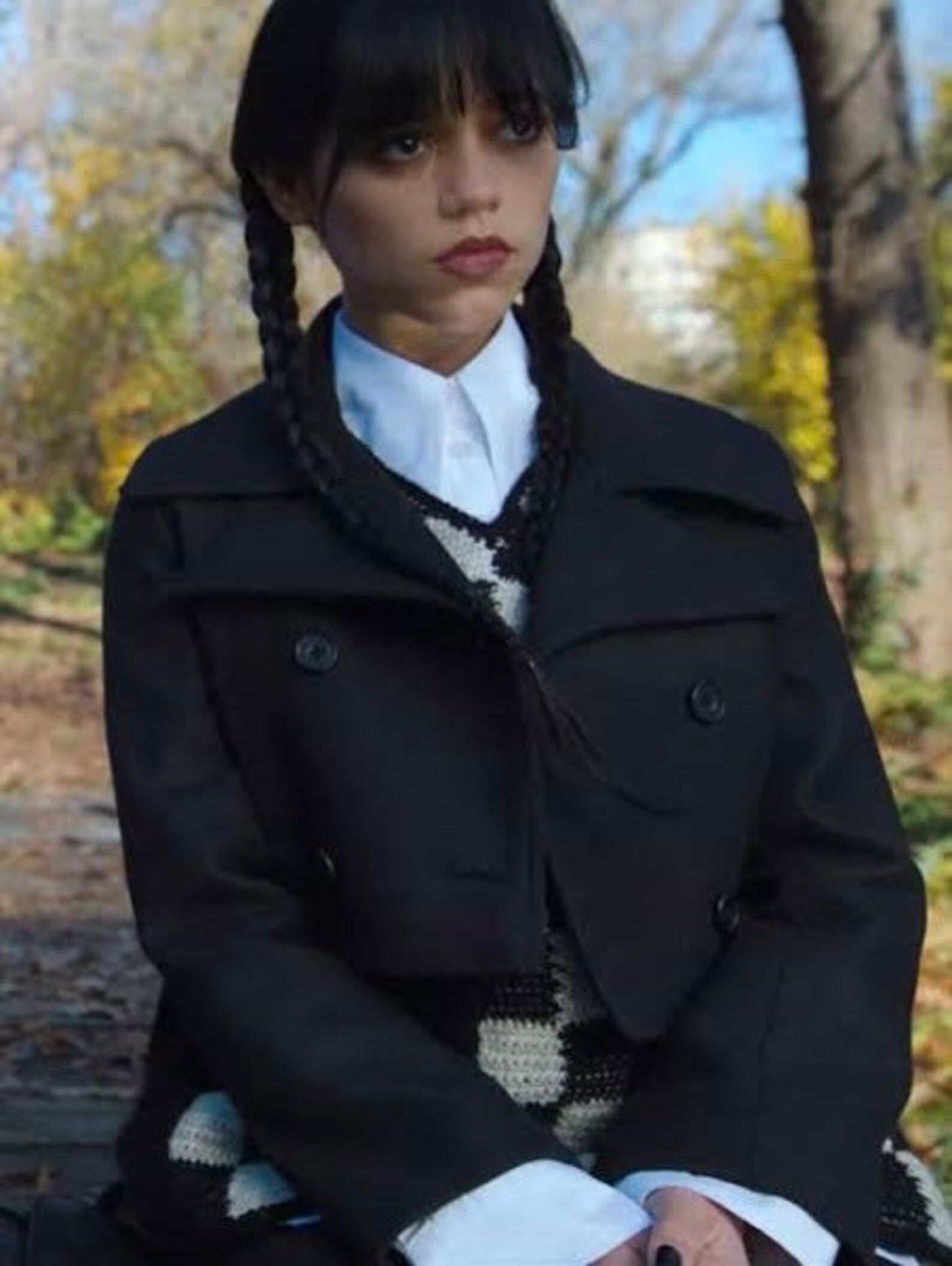 Wednesday Vest Crochet Checkered Vest Black and White - Etsy