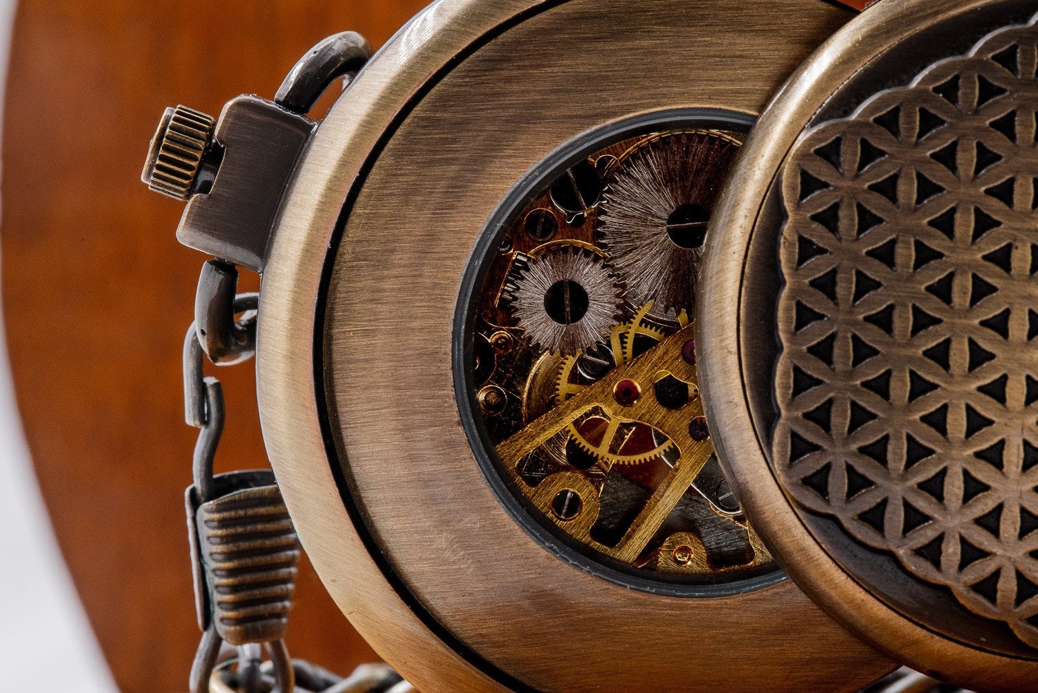 Personalized Gousset Watch, Pocket Watch, Fibonacci Brass Mechanical ...