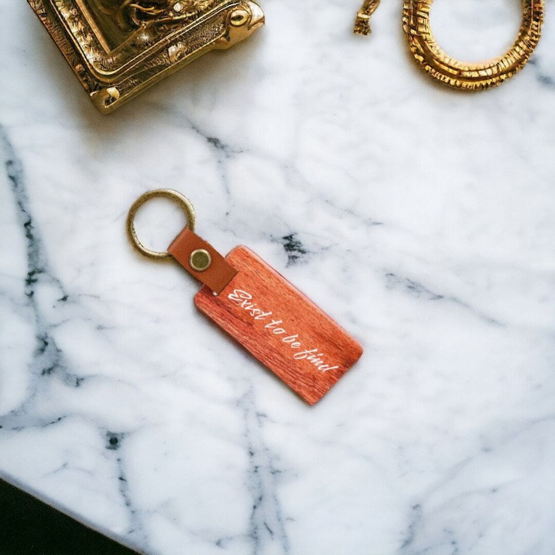 Personalized Key Ring, Wooden Car Key Ring, Customizable Letti Shelby ...