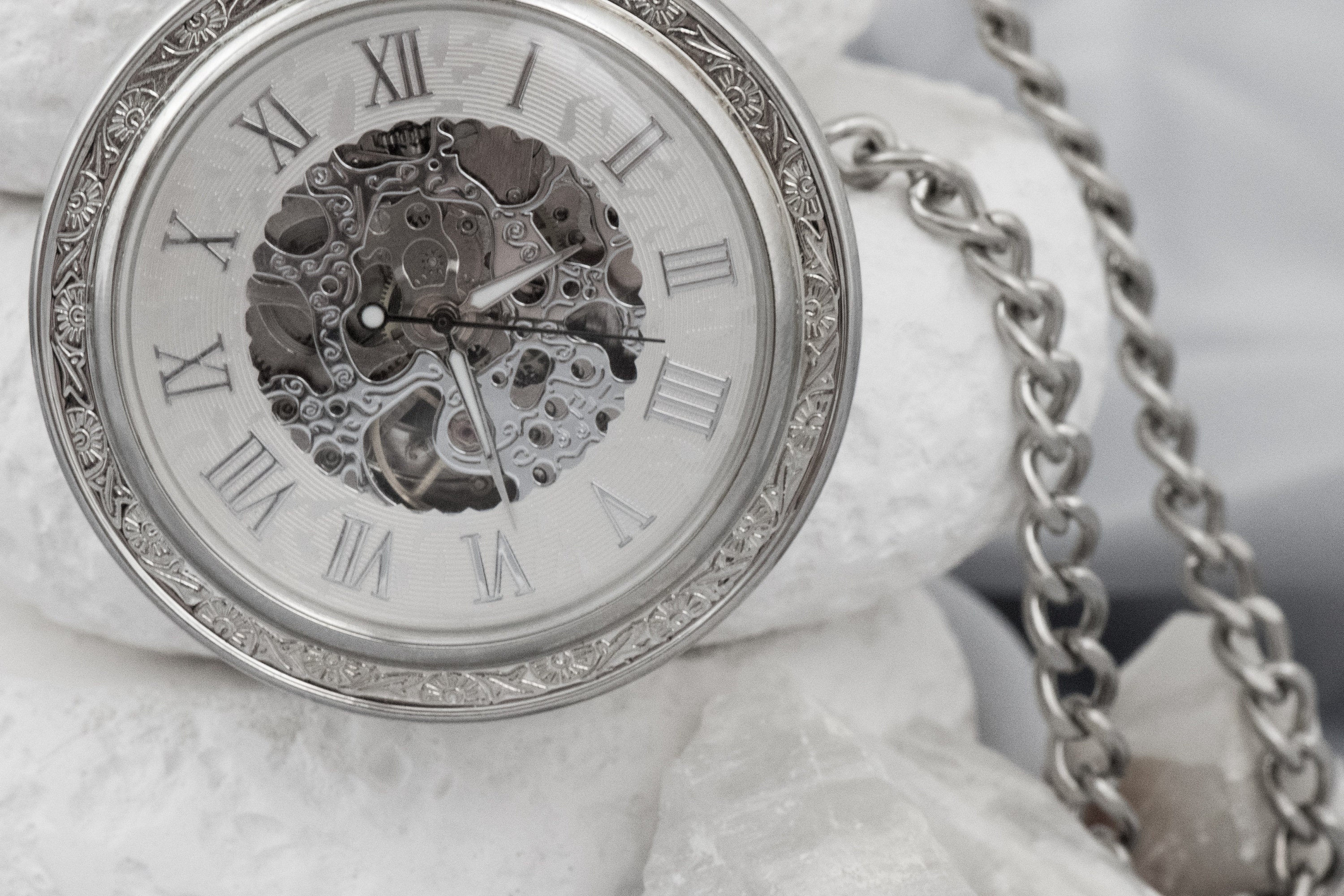 Personalized Gousset Watch, Pocket Watch, Pollock Silver Steel Watch ...