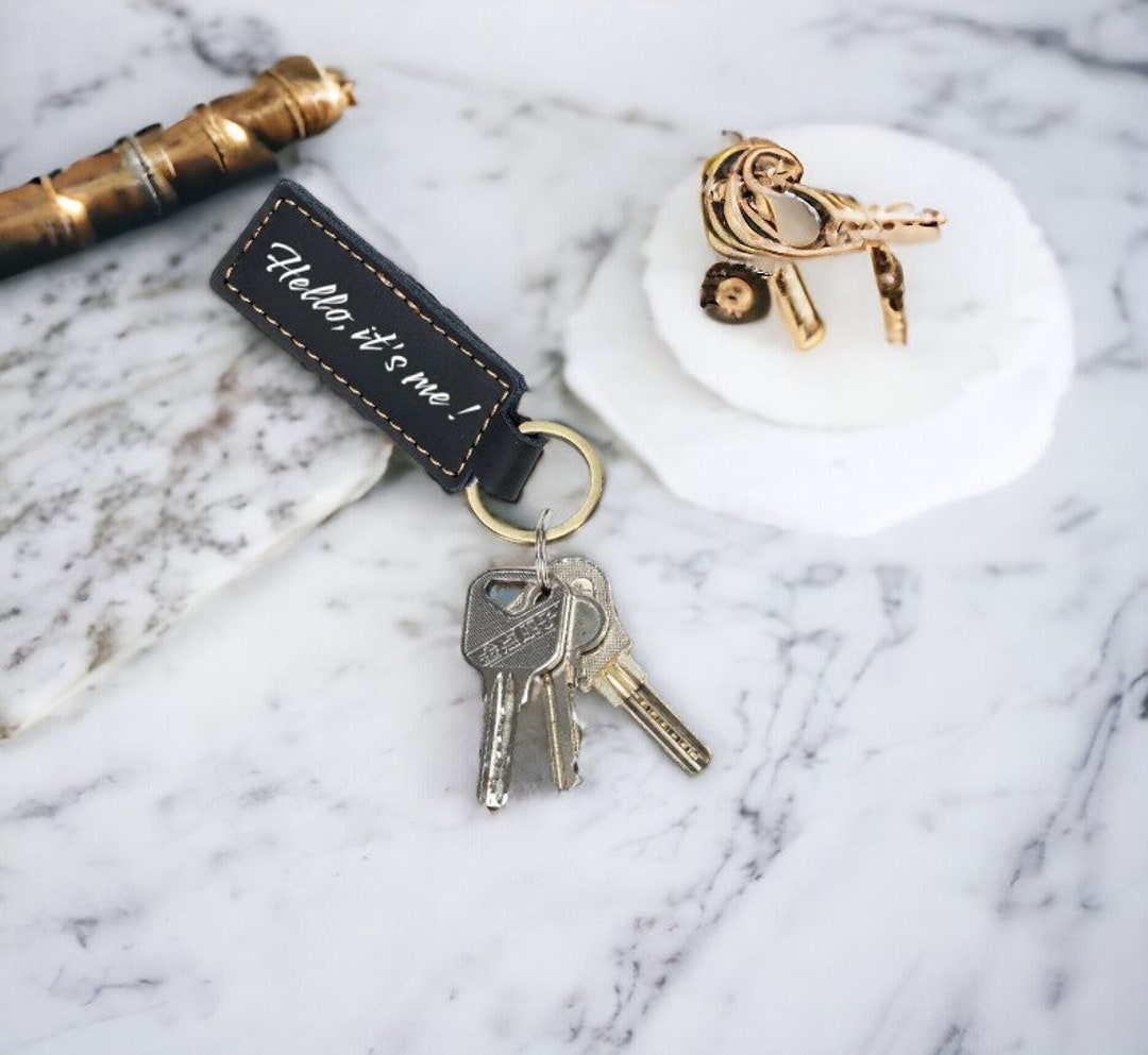 Personalized Key Ring, Leather Car Key Ring, Customizable Marco Shelby ...