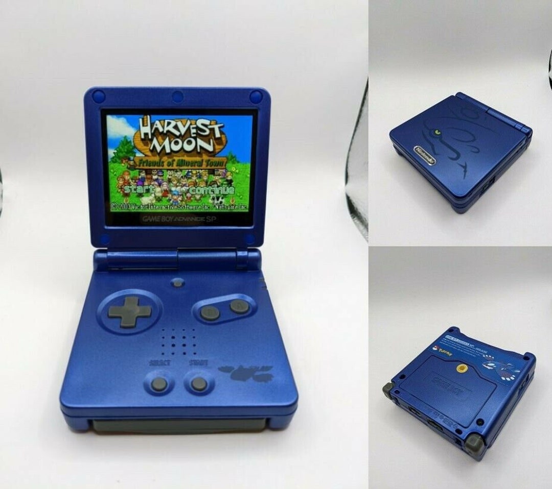 GBA SP Console Refurbished Gameboy Advance Pokemon Kyogre Brighter ...
