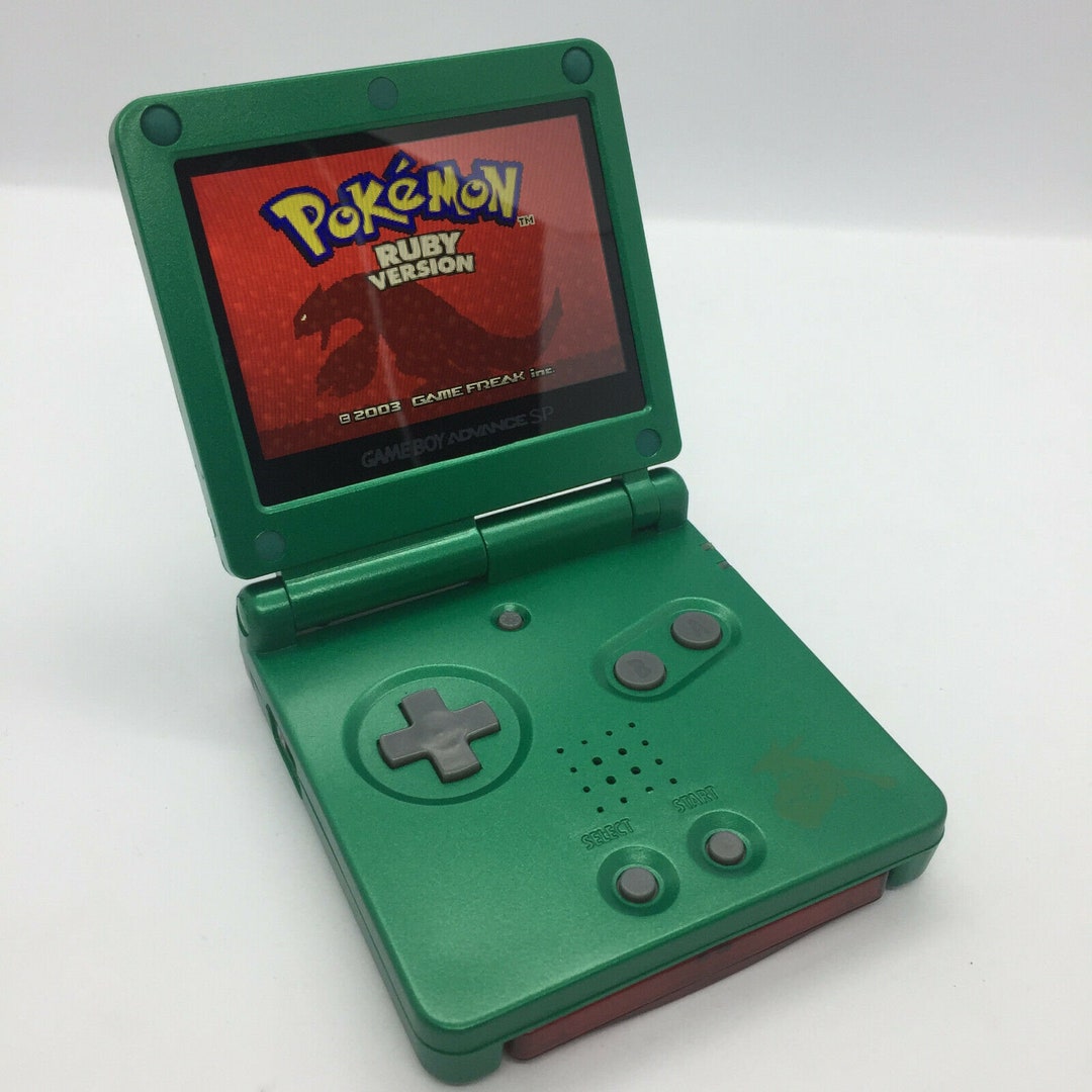 GBA SP Console Refurbished Gameboy Advance Pokemon Rayquaza Green ...