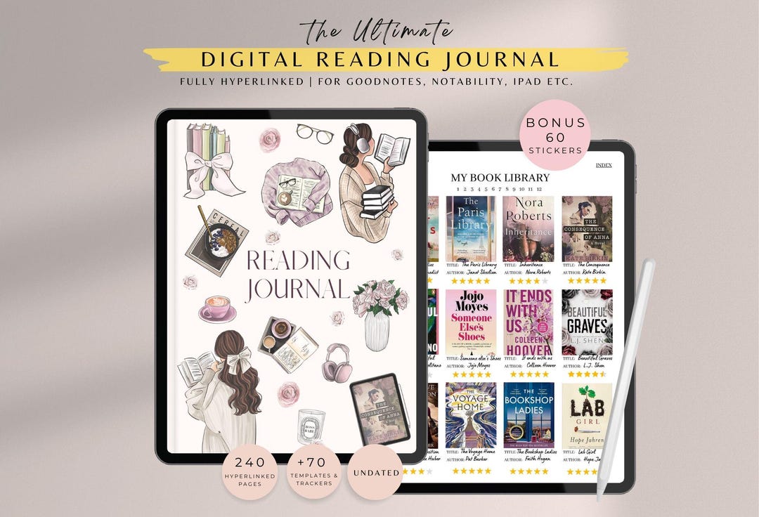Hyperlinked Digital Reading Journal, Digital Reading Log, Reading ...