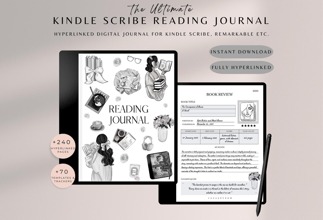 Kindle Scribe Digital Reading Journal 2025, Kindle Scribe Templates ...