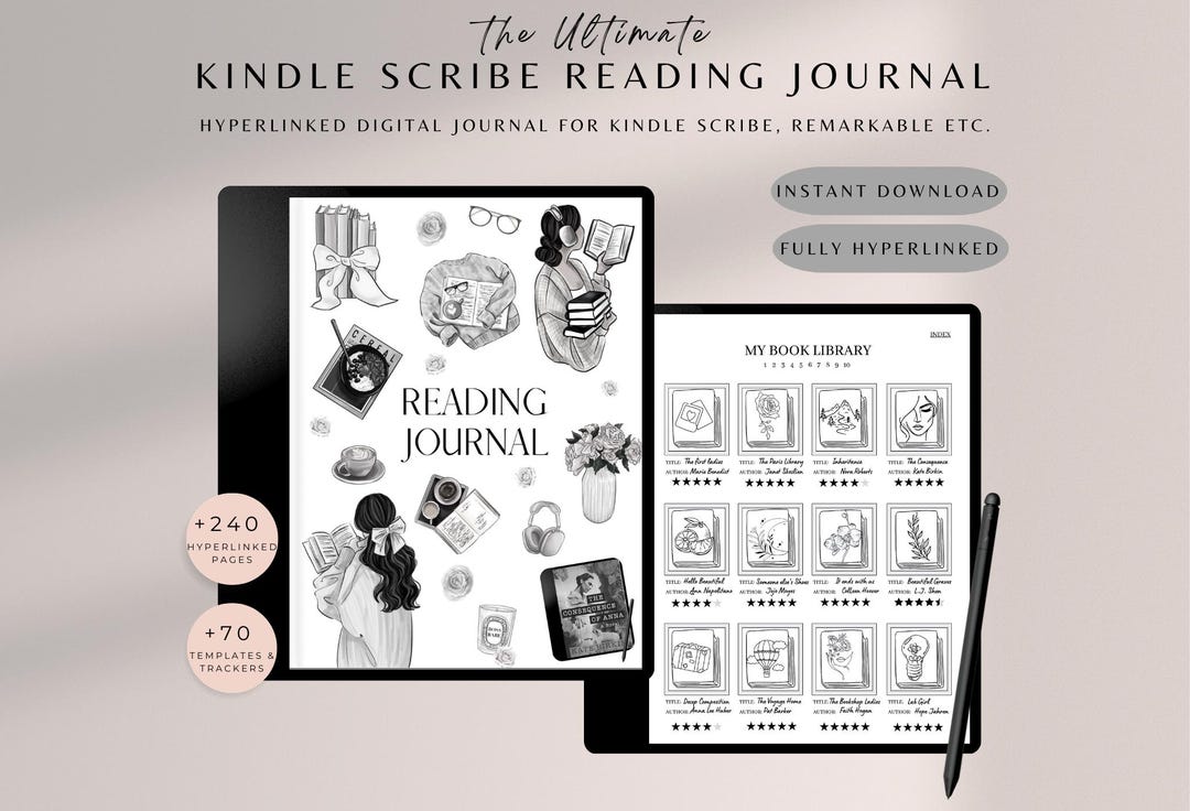 Kindle Scribe Digital Reading Journal 2025, Kindle Scribe Templates ...