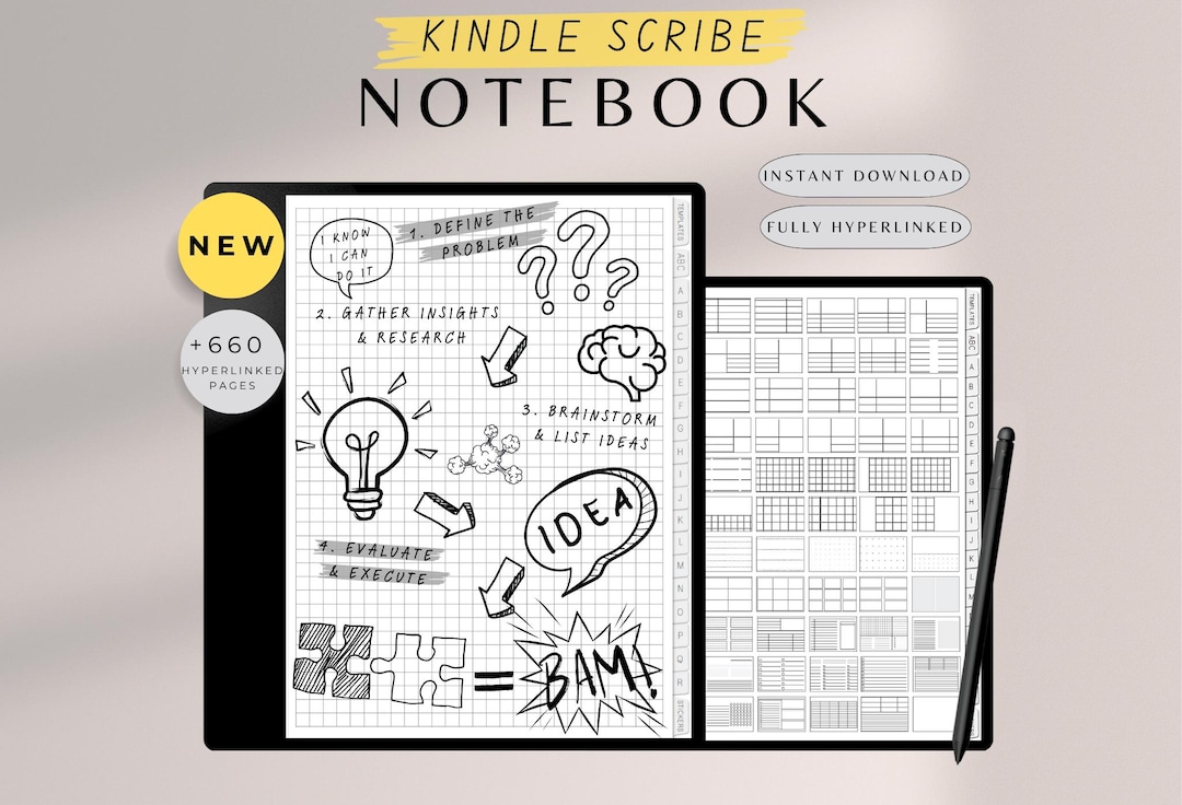 Kindle Scribe Notebook, Kindle Scribe Templates, Kindle Scribe ...