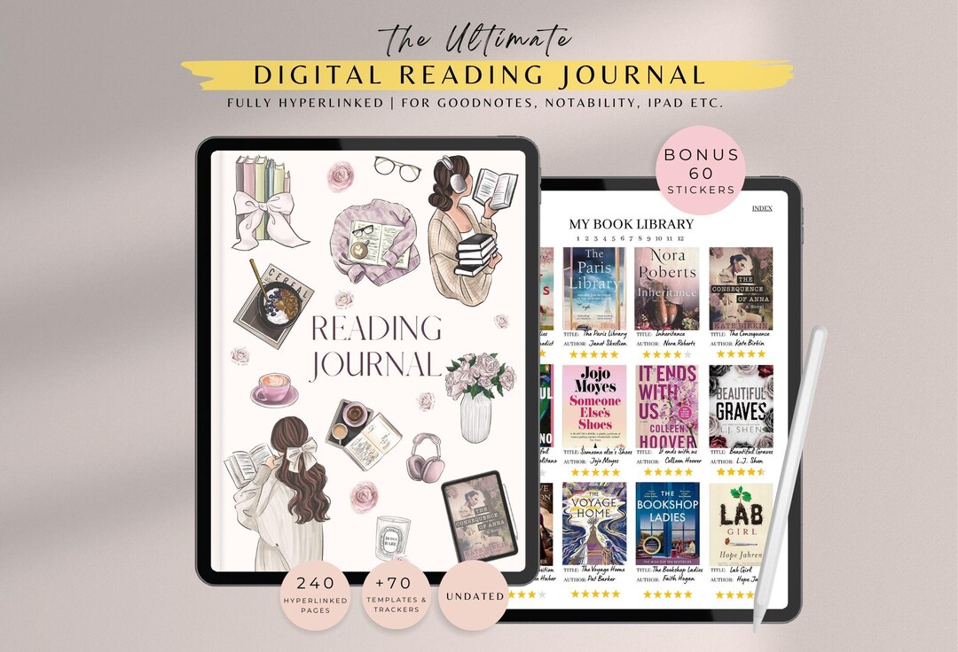 Digital Reading Journal, Digital Reading Log, Book Review & Library ...
