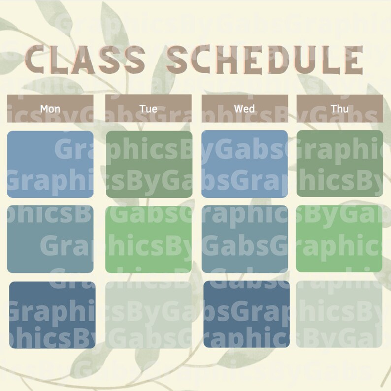 Canvas Schedule Template - Etsy
