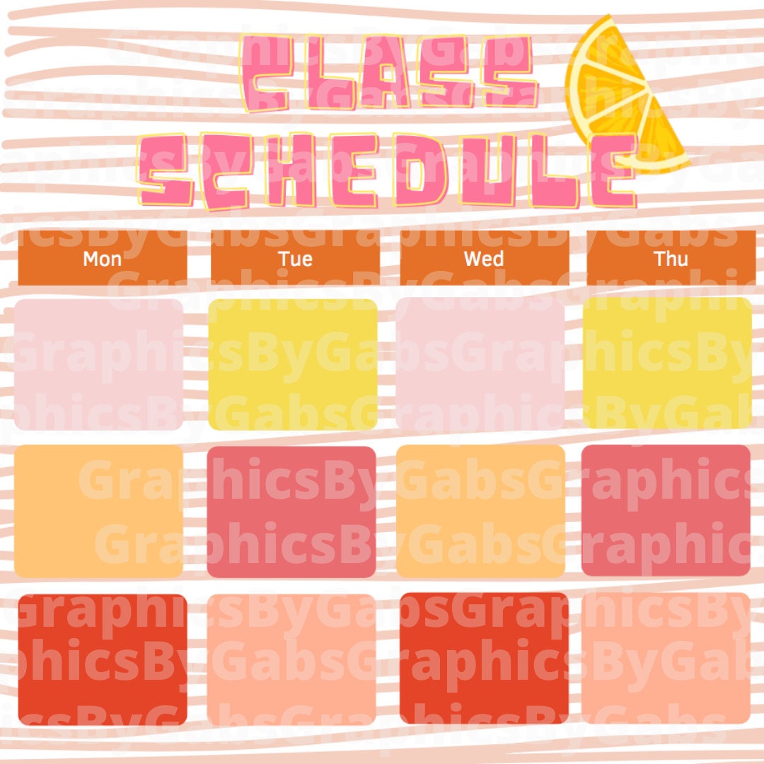 Canvas Schedule Template - Etsy