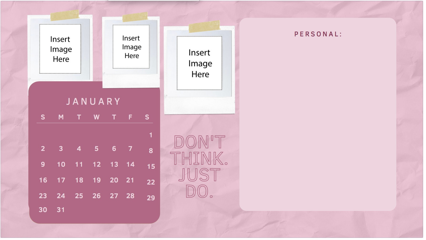 Pink Desktop Background Template Canva - Etsy