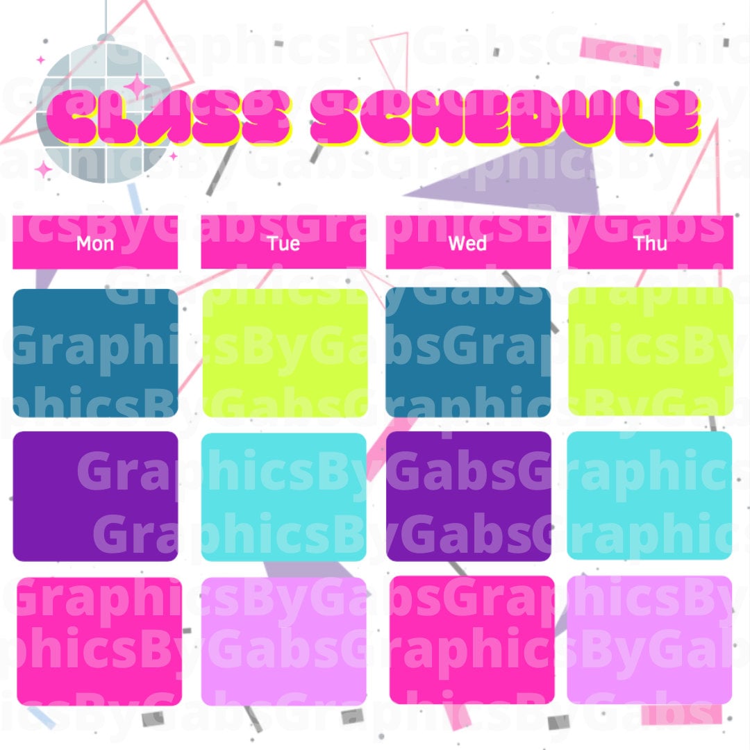 Canvas Schedule Template - Etsy