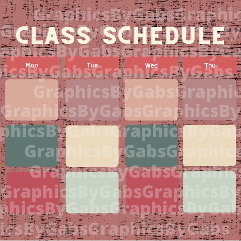 Canvas Schedule Template - Etsy