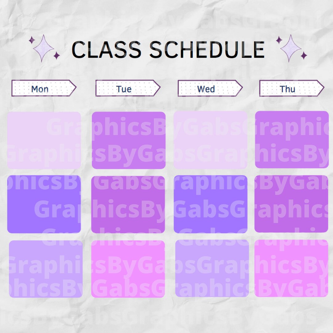 Canvas Schedule Template - Etsy