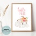 Hello Fall, Pumpkin Fall Autumn Print, White Pumpkin, Printable Wall ...