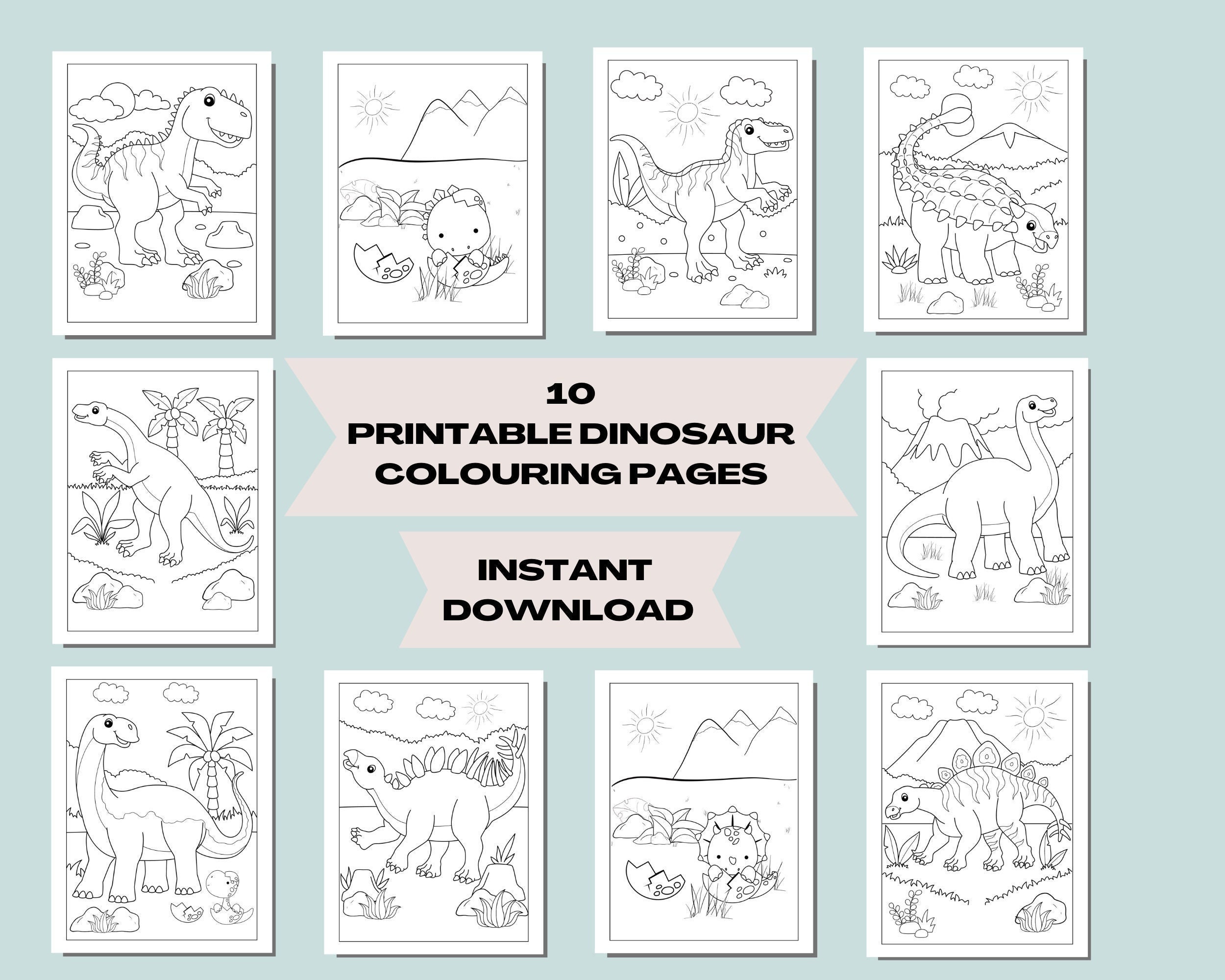 Dinosaur Coloring Book | Printable Coloring Pages | Dinosaur Activities ...