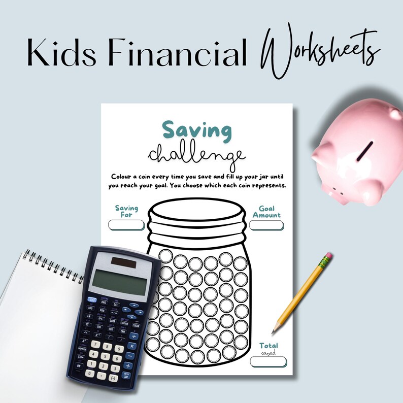 Financial Literacy Money Management Worksheets for Kids, Kids Savings ...