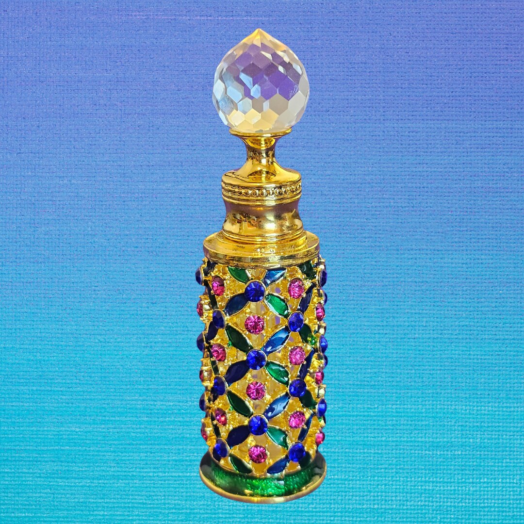 Colored Gemstones Prayer Perfume Oil Bottle - Etsy