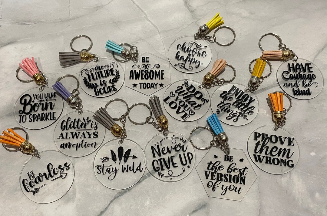 Motivational Keyrings - Etsy