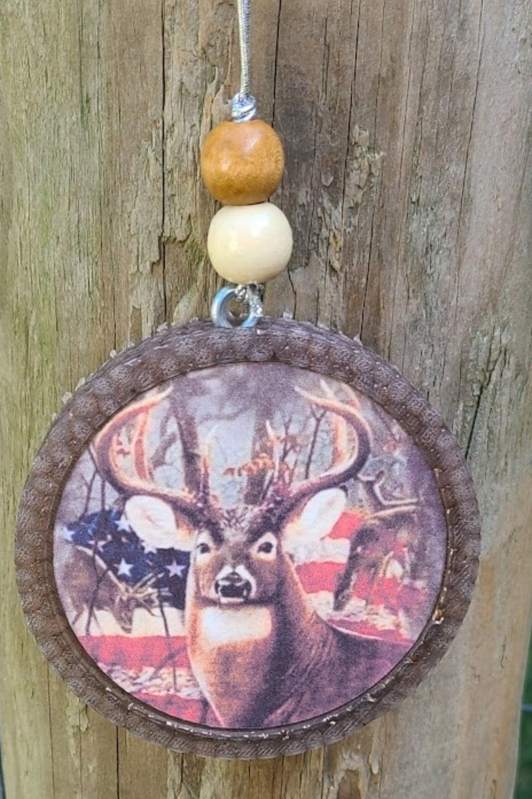 Deer Buck Car Freshie, Deer Hunting Car Freshener, Deer and Flag ...