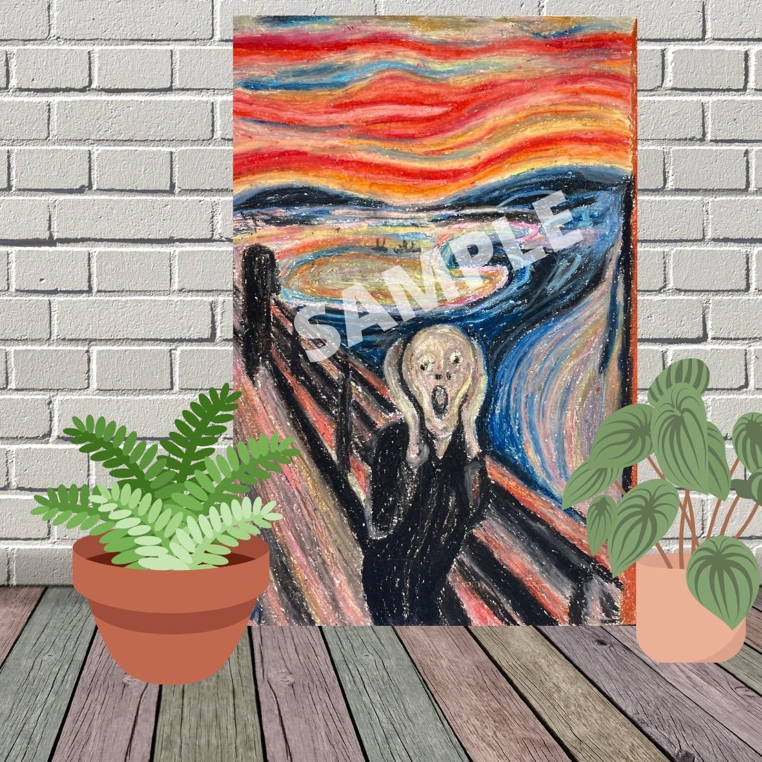 Scream Interpretation - Art Print - Originally From Oil Pastels on Card ...