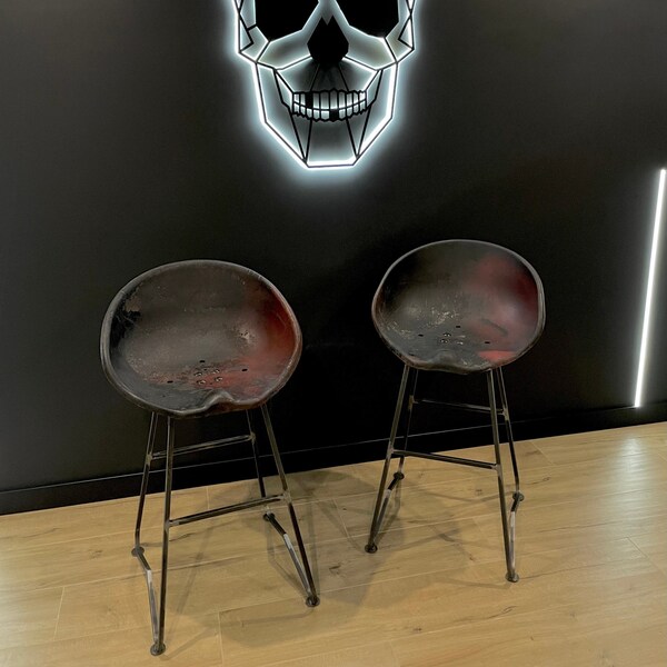 Industrial Bar Stool - Etsy