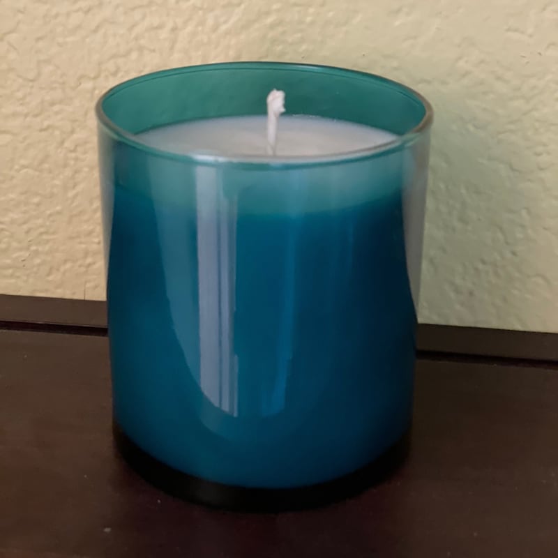 Teal Candle - Etsy
