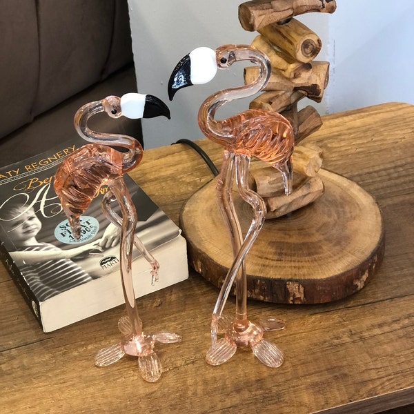 Flamingo Glass Art - Etsy