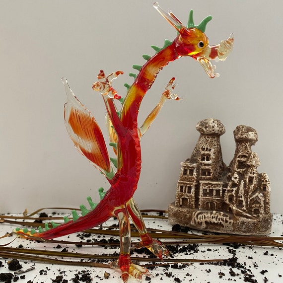 Glass Art Decorative Animal Figurines Dragon Handmade Glass Figurine ...
