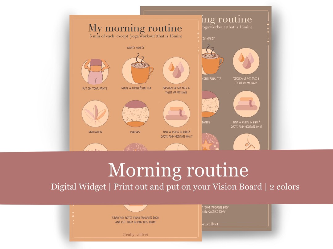 Morning Routine, Digital Print for Vision Board - Etsy