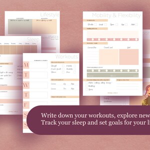 Goal Planner & Wellness Journal, Fitness Planner, Health, PDF, Digital ...