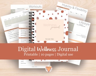 Goal Planner & Wellness Journal Fitness Planner Health PDF - Etsy